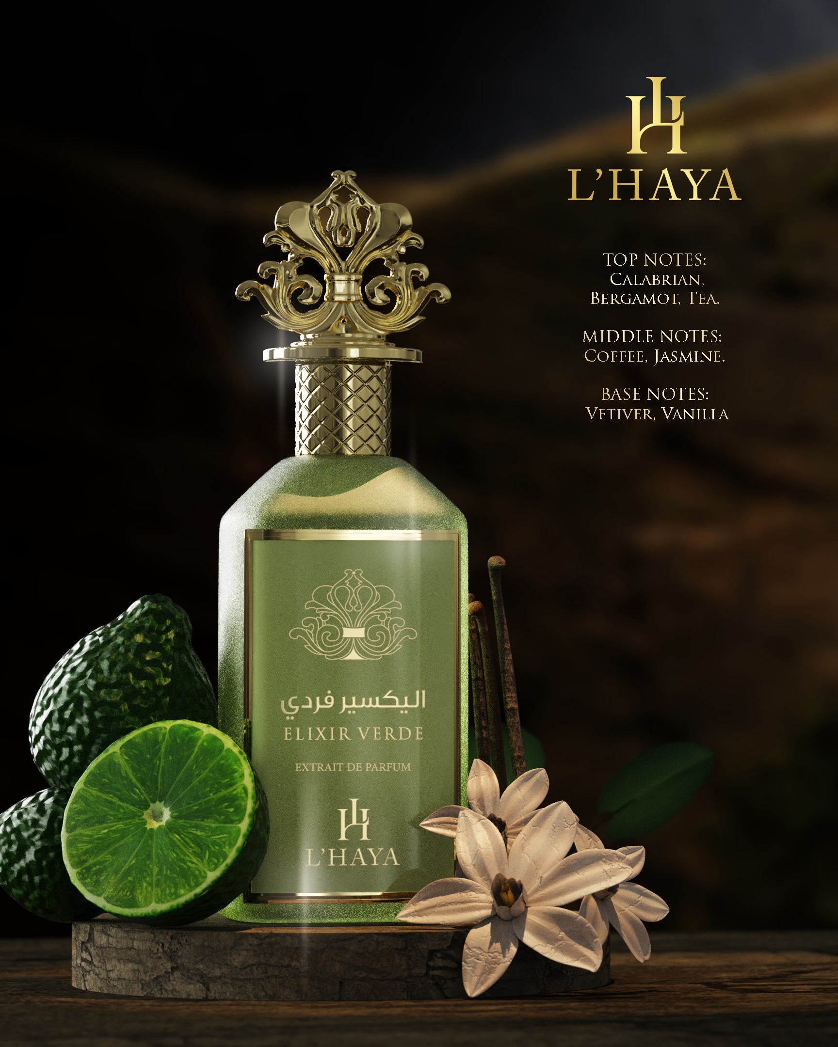 L’HAYA- ELIXIR VERDE- EXTRAIT DE PARFUM – ViviFragances